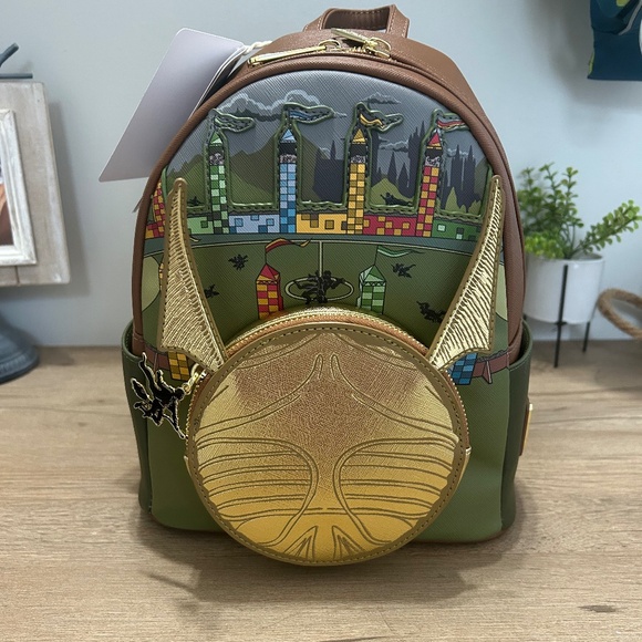 Loungefly | Bags | Nwts Loungefly Harry Potter Quidditch Golden Snitch ...